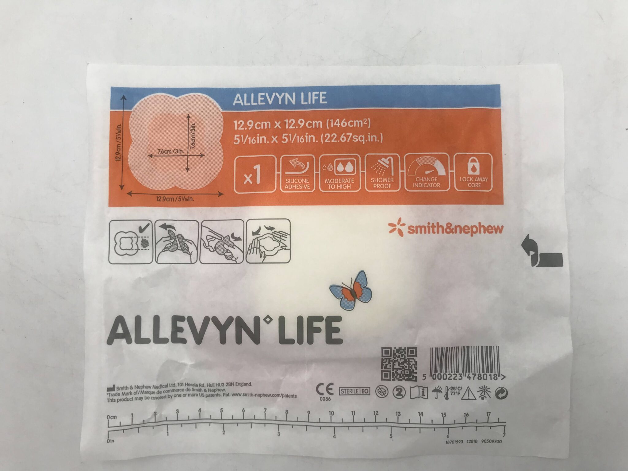SMITH&NEPHEW 66801068 Allevyn Life Silicone Gel Adhesive Composite ...