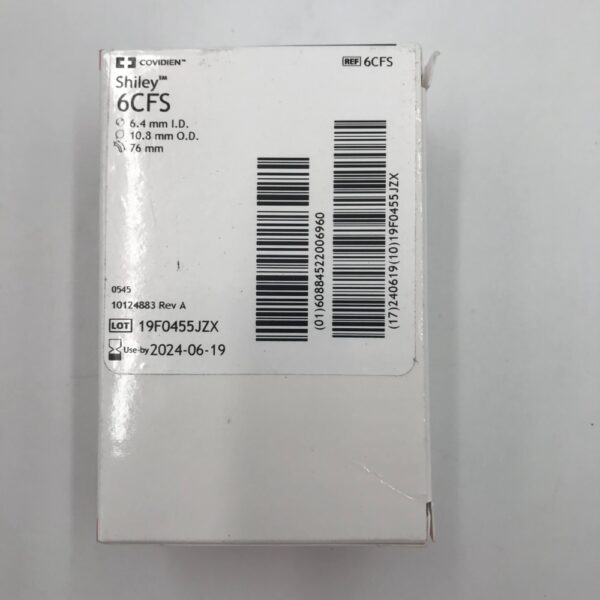 COVIDIEN 6CFS Shiley Tracheostomy Tube Cuffless With Inner Cannula - GB ...