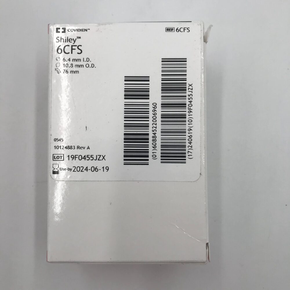 COVIDIEN 6CFS Shiley Tracheostomy Tube Cuffless With Inner Cannula - GB ...