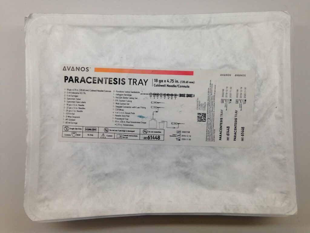 AVANOS 61448 Paracentesis Tray, 18Ga x 4.75in (X) – GB TECH USA
