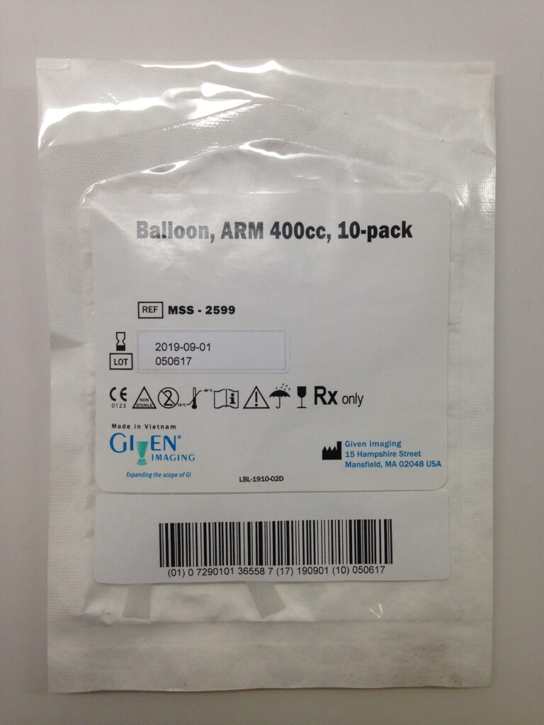 GIVEN IMAGING MSS-2599 Balloon, ARM 400cc (10/Pack) (X) – GB TECH USA
