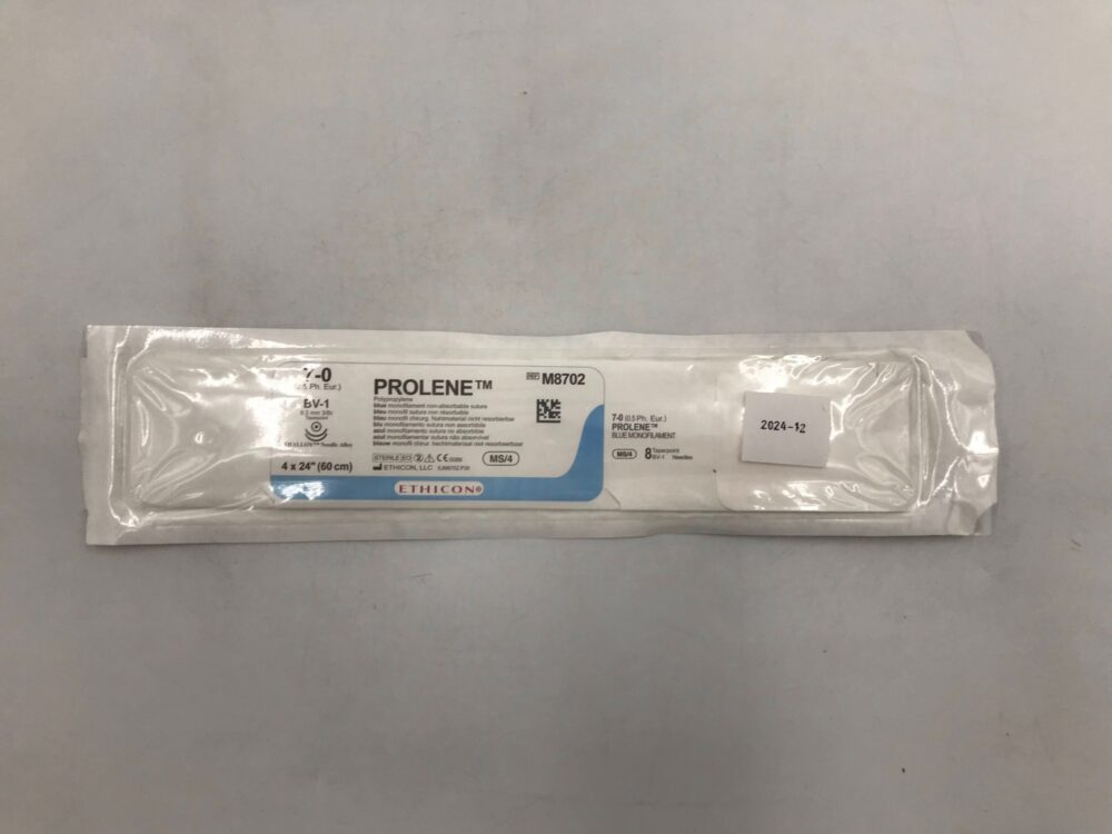ETHICON M8702 Prolene Blue Monofilament Suture, 7-0 - GB TECH USA