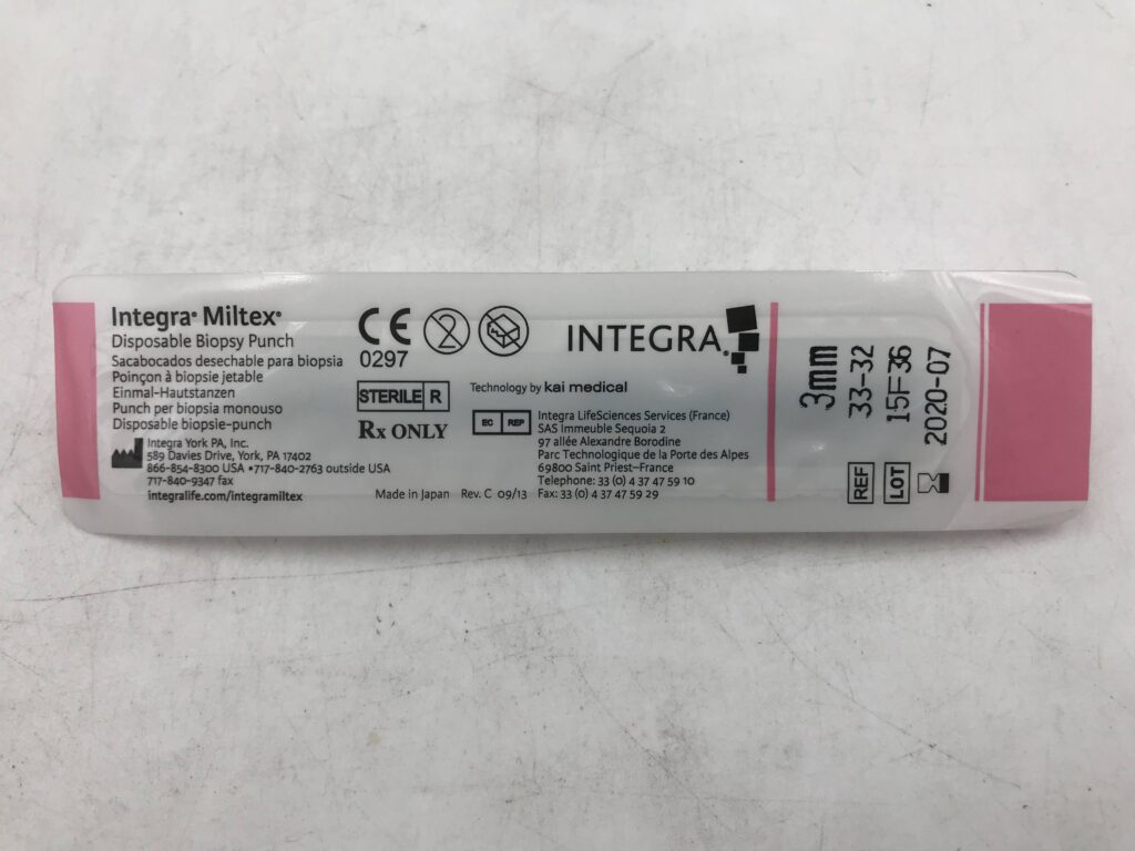 INTEGRA 33-32 Miltex Disposable Biopsy Punch 3mm (X) - GB TECH USA