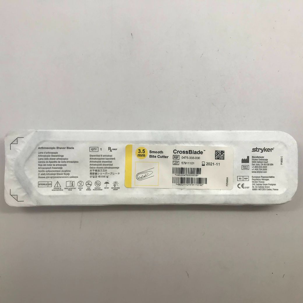 STRYKER 0475-333-000 CrossBlade Arthroscopic Shaver Blade, 3.5mm (X ...