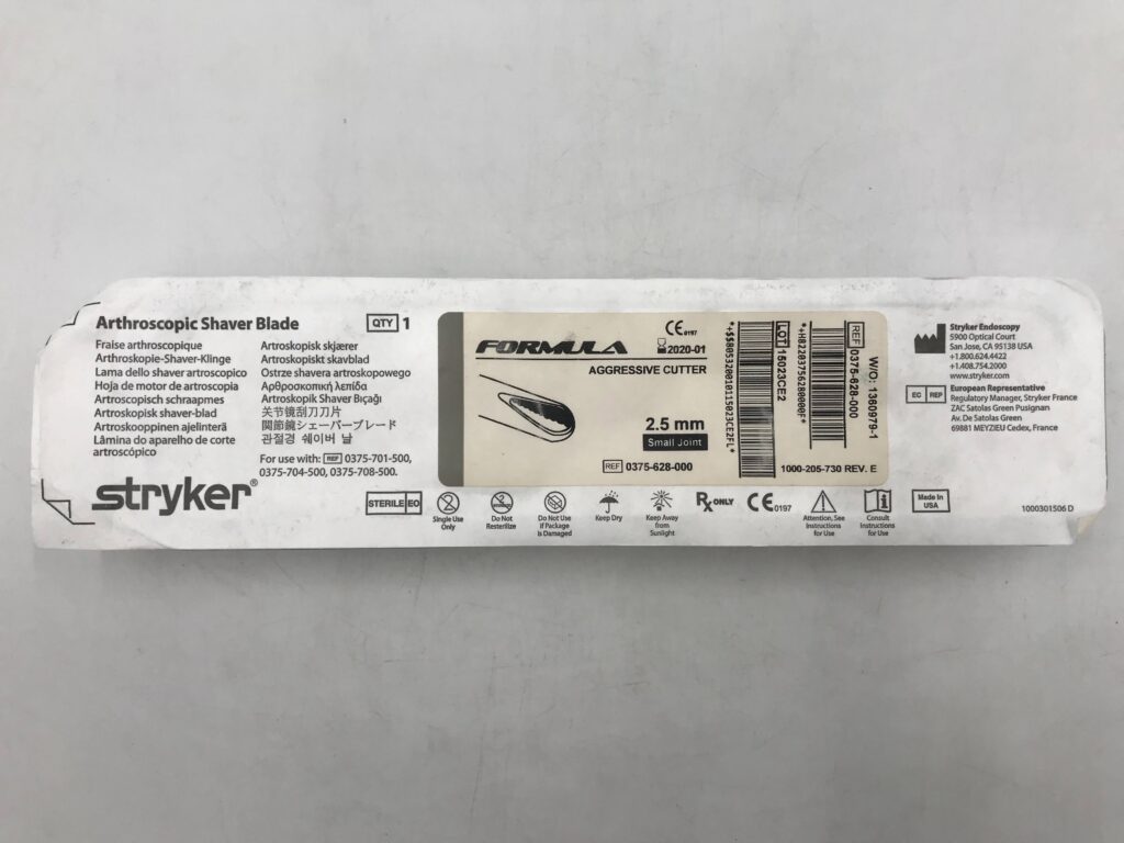 STRYKER 0375-628-000 Formula Aggressive Cutter Disposable Arthroscopy ...