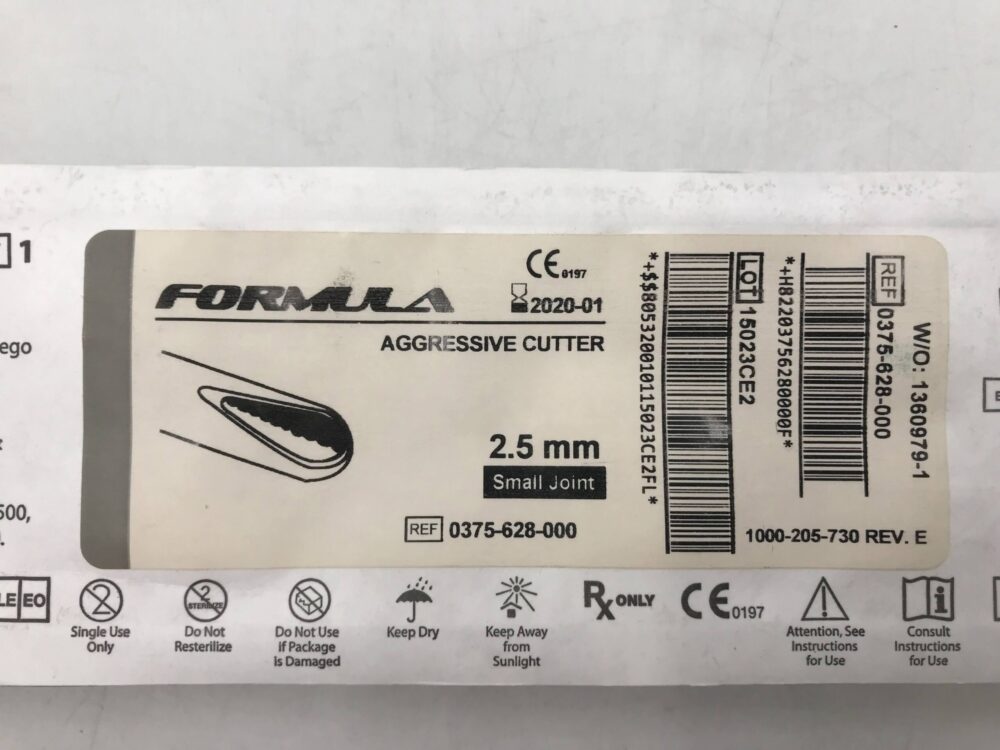 STRYKER 0375-628-000 Formula Aggressive Cutter Disposable Arthroscopy ...