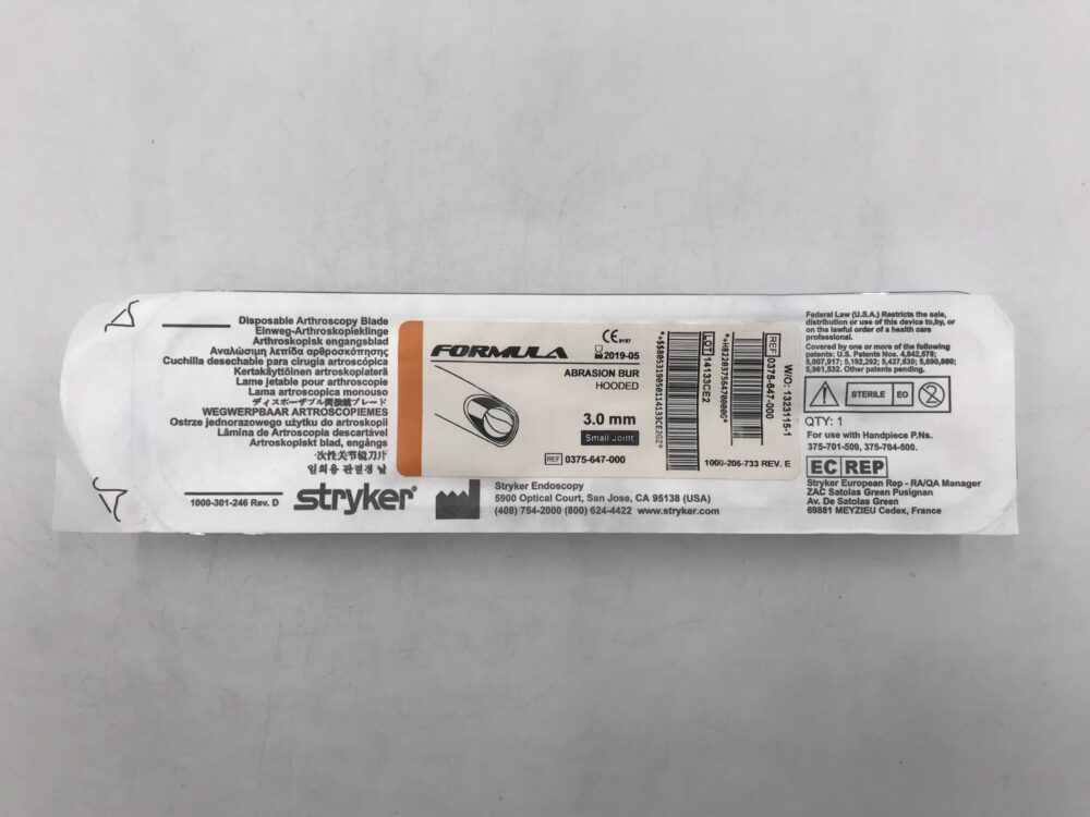 STRYKER 0375-647-000 Formula Small-Joint Hooded Abrasion Bur, 3.0mm x ...
