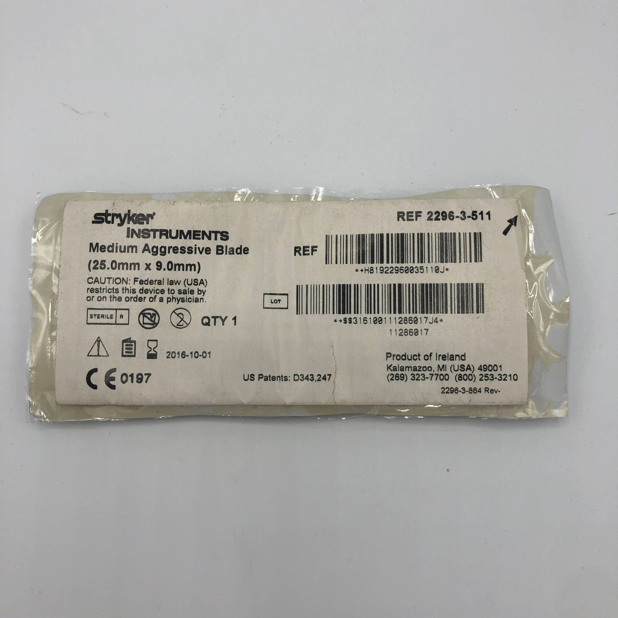 STRYKER 2296-3-511 Medium Aggressive Blade (x) - GB TECH USA