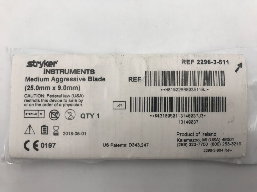 STRYKER 2296-3-511 Medium Aggressive Blade (X) - GB TECH USA