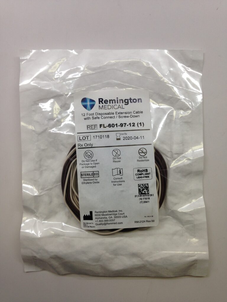 REMINGTON MEDICAL S-101-97 8 Foot Disposable Extension Cable With Safe ...