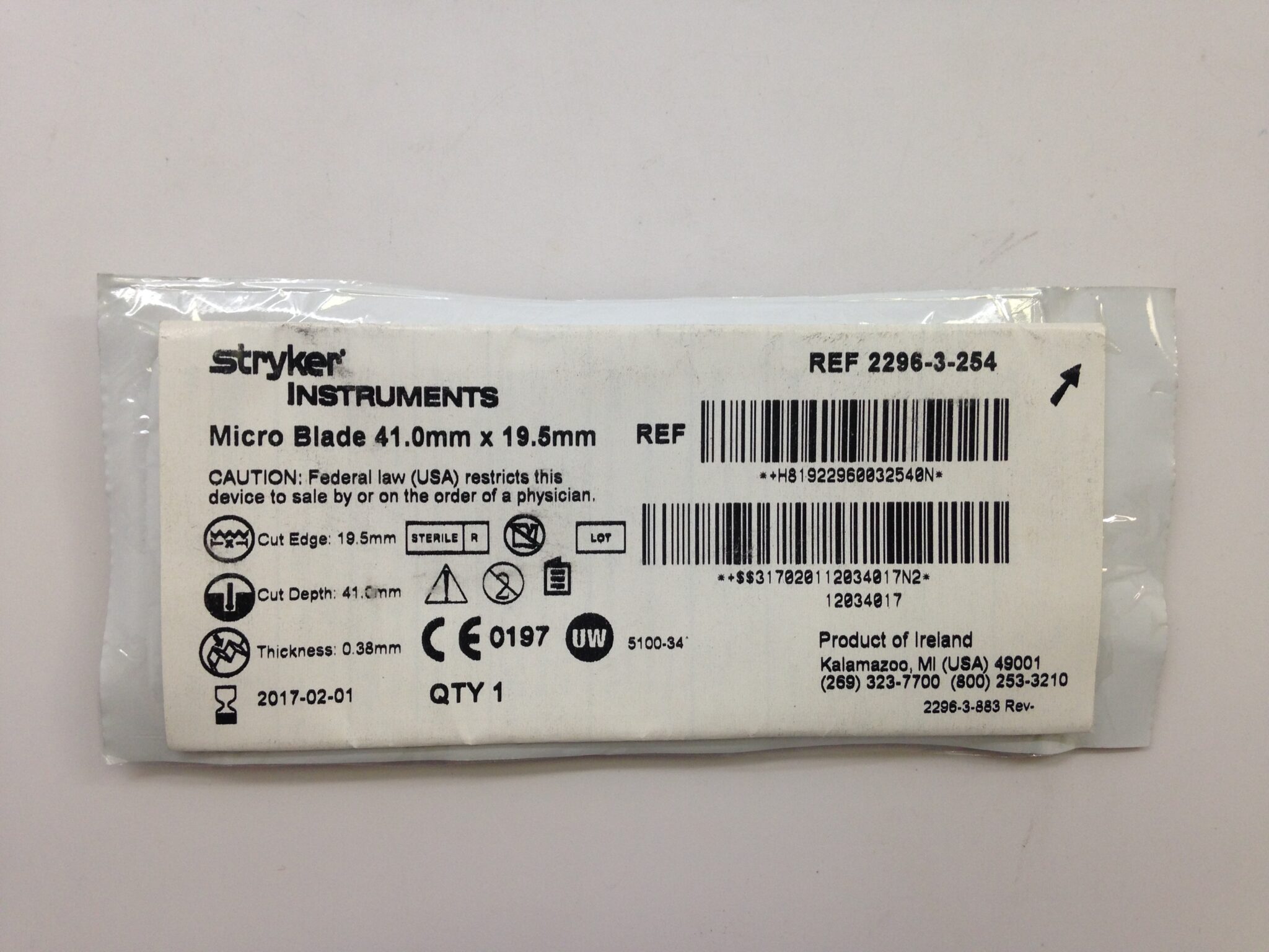 STRYKER 2296-003-524 Micro Blade, Straight, Coarse/Offset (X) – GB TECH USA