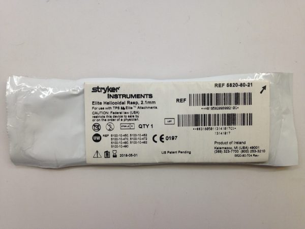 STRYKER 5820-80-21 Elite Helicoidal Rasp Bur, 2.1mm (X) - GB TECH USA
