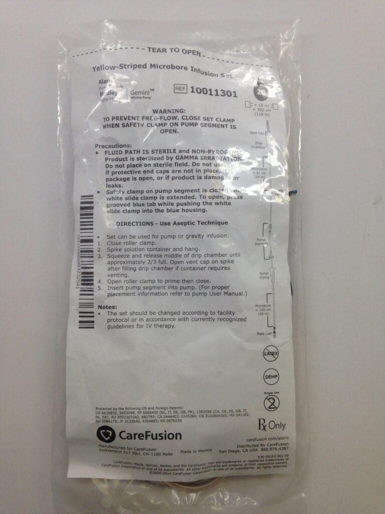 CAREFUSION 10011301 Yellow-Striped Microbore Infusion Set (X) - GB TECH USA