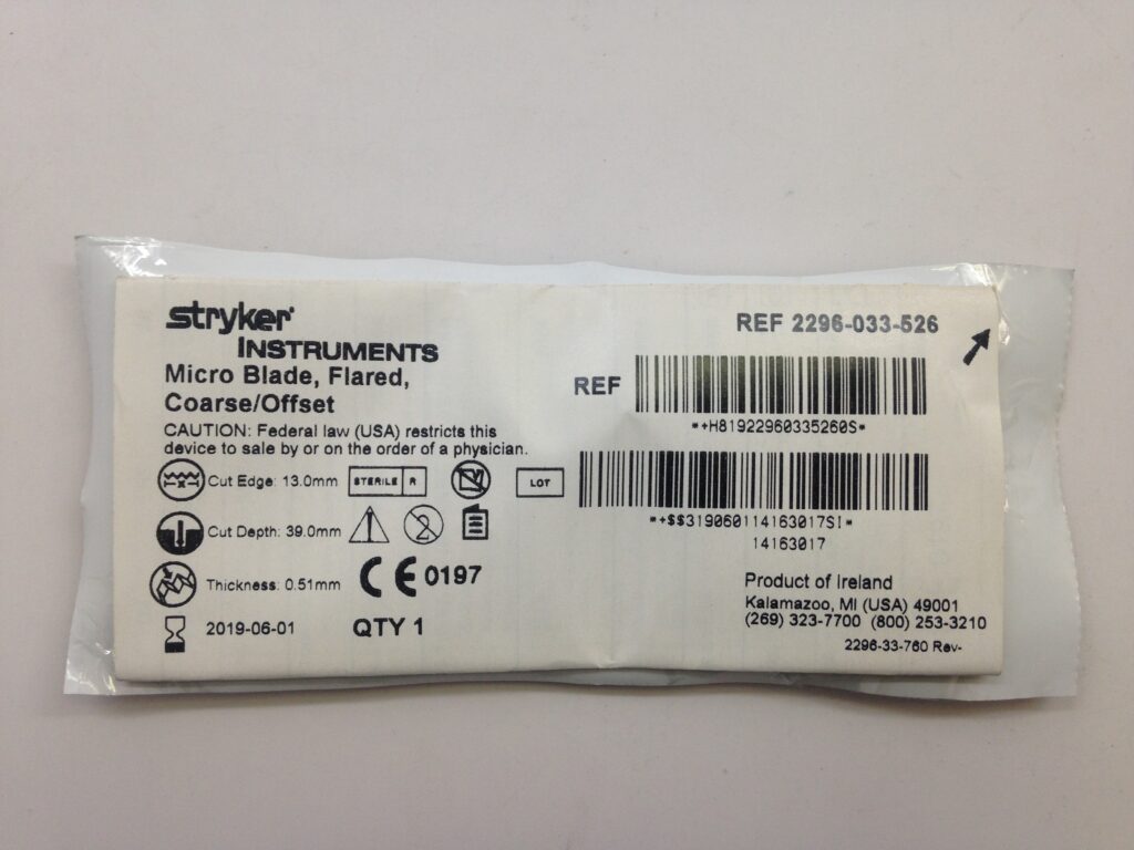 STRYKER 5120-066-016 1.6mm Cross Cut Fissure (X) - GB TECH USA