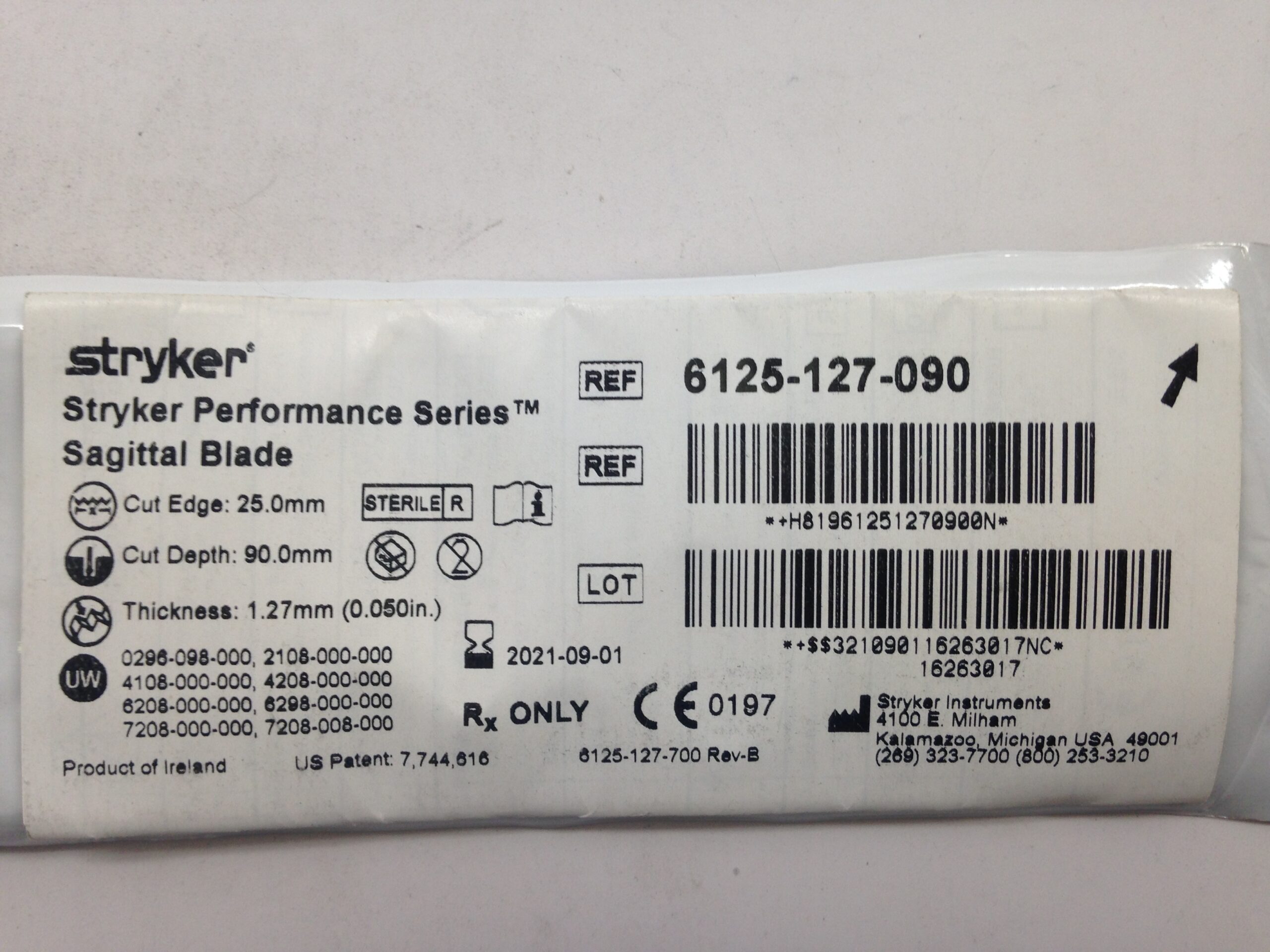 STRYKER 6125-127-090 Performance Series Sagittal Blade - GB TECH USA