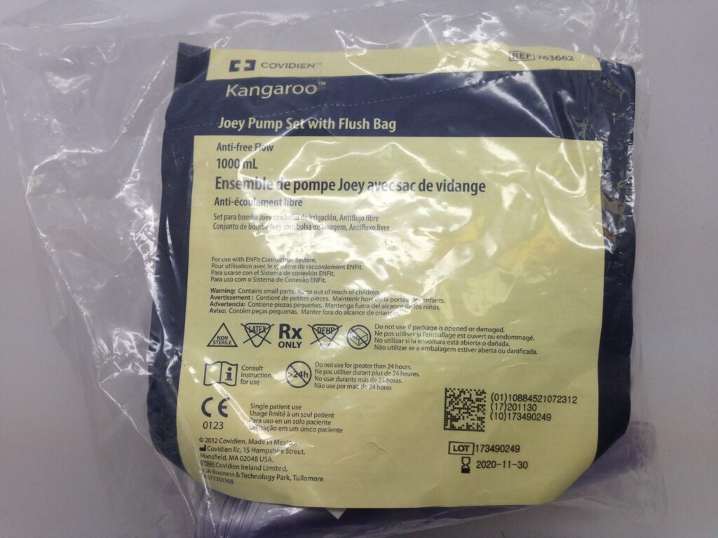 COVIDIEN 763662 Kangaroo Joey Pump Set With Flush Bag (X) – GB TECH USA