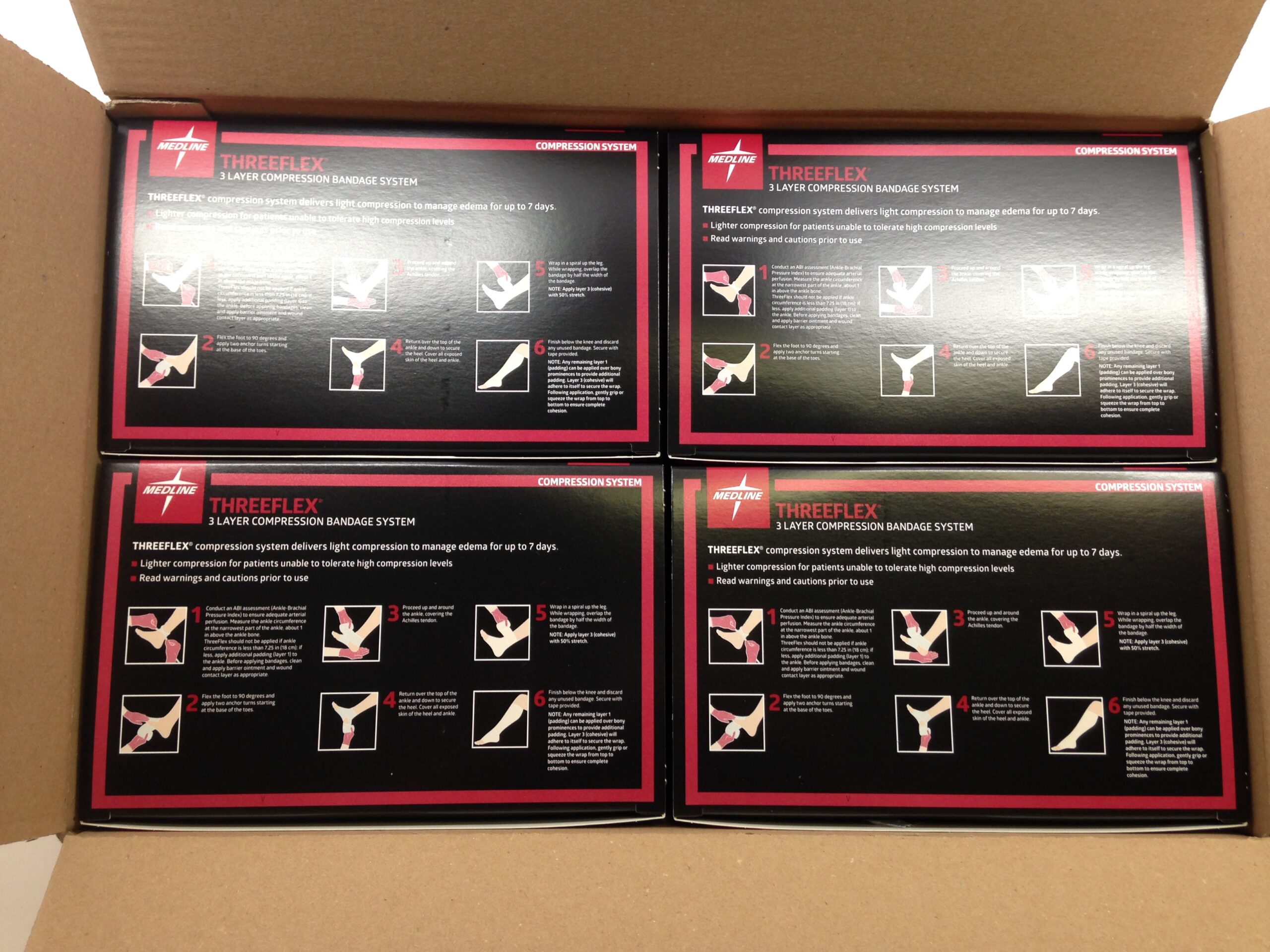 MEDLINE MSC4300 Threeflex Three Layer Compression Bandage System (Case ...