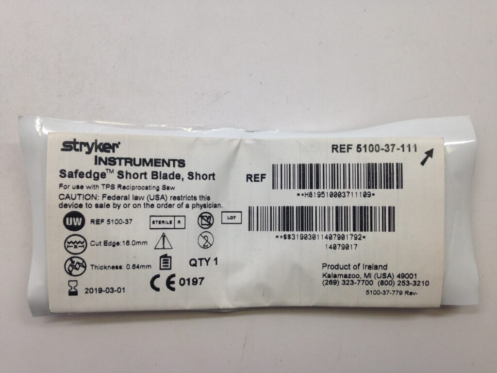 STRYKER 5100-37-113 Small Tear Cross Cut Rasp, 11.0mm x 5.0mm (X) - GB ...