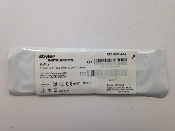 STRYKER 5300-4-54 K-Wire, 4.0" x .054" (X) - GB TECH USA