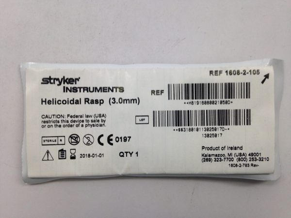 STRKYER 1608-2-105 Helicoidal Rasp, 3.0mm (X) - GB TECH USA