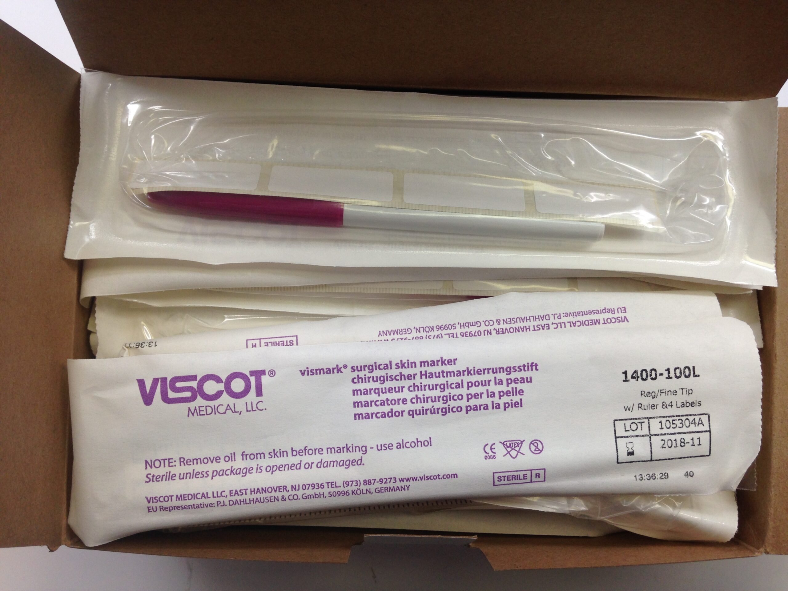 VISCOT 1400-100L Vismark Skin Marker (Box Of 50) (X) - GB TECH USA