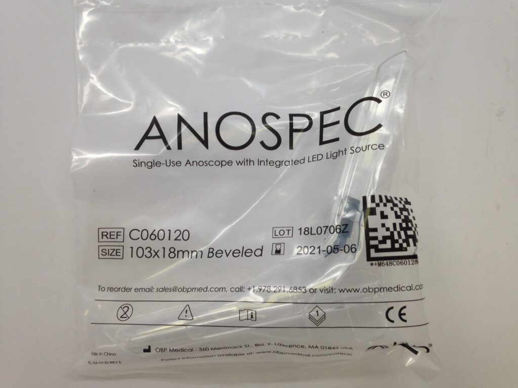OBP MEDICAL C060120 Anospec Single-Use Anoscope With Integrated LED ...