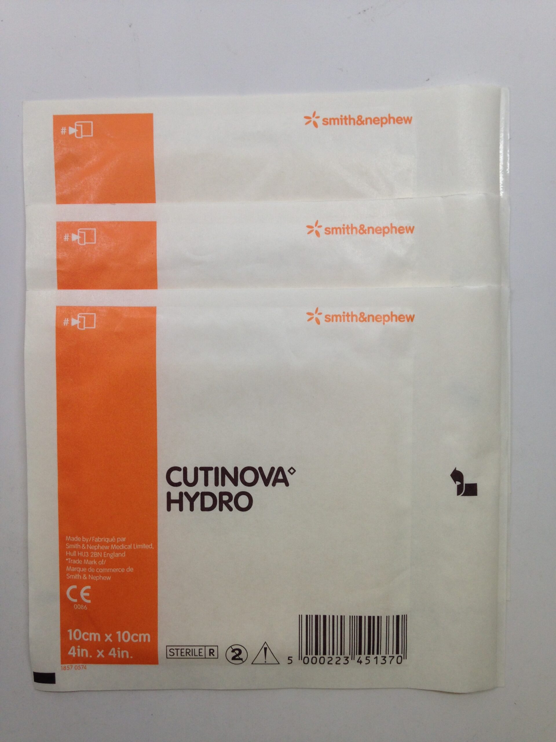 SMITH & NEPHEW 66047443 Cutinova Hydro Dressing, 10cm x 10cm (3/Lot) (X ...
