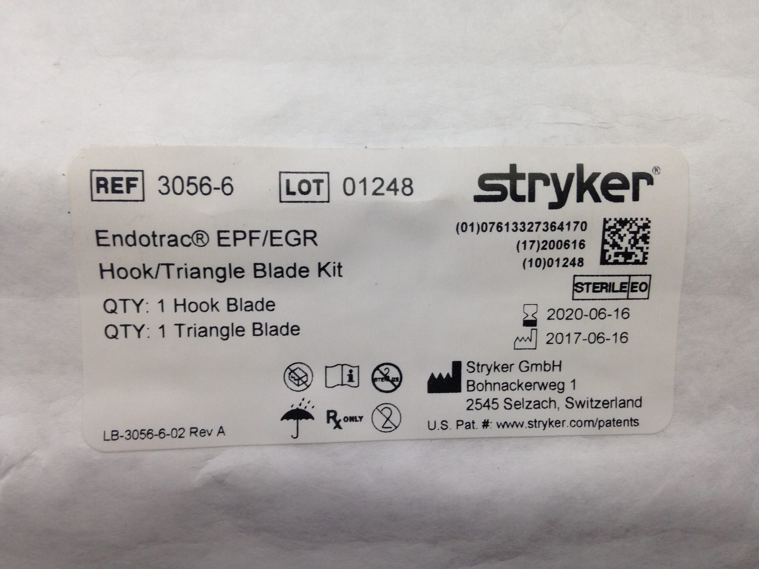 STRYKER 3056-6 Endotracheal EPF/EGR Hook/Triangle Blade Kit (X) – GB ...