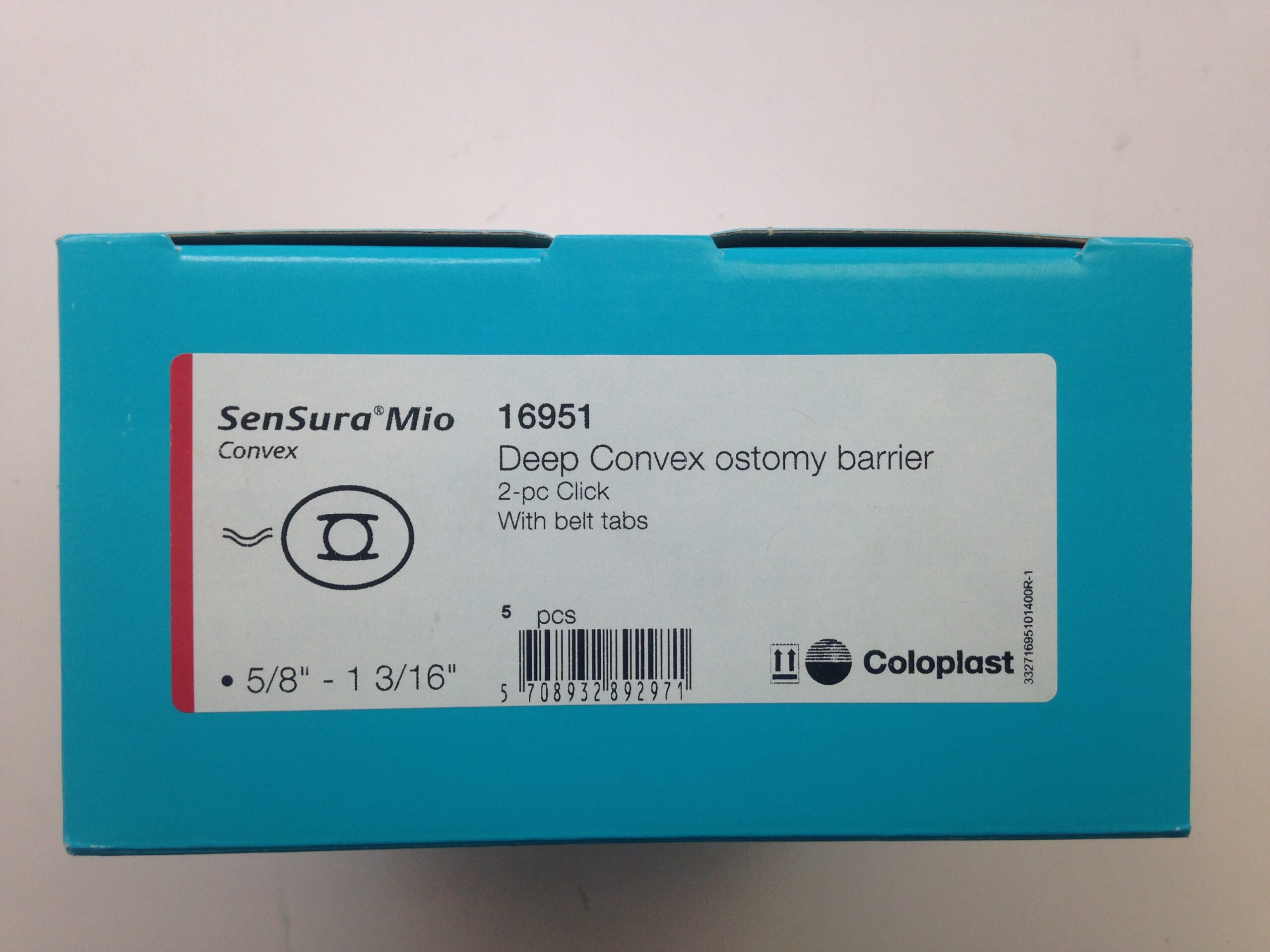 COLOPLAST 16951 SenSura Mio Convex Deep Ostomy Barrier 5/8 - 1 3/16 ...