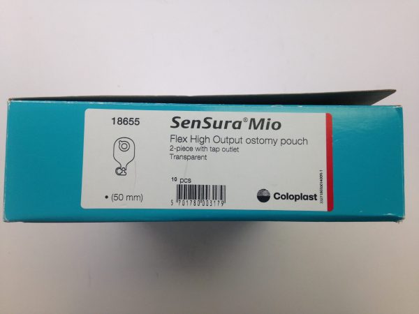 COLOPLAST 18655 SenSura Mio Flex High Output Ostomy Pouch, 2-Piece With Tap Outlet, Transparent ...