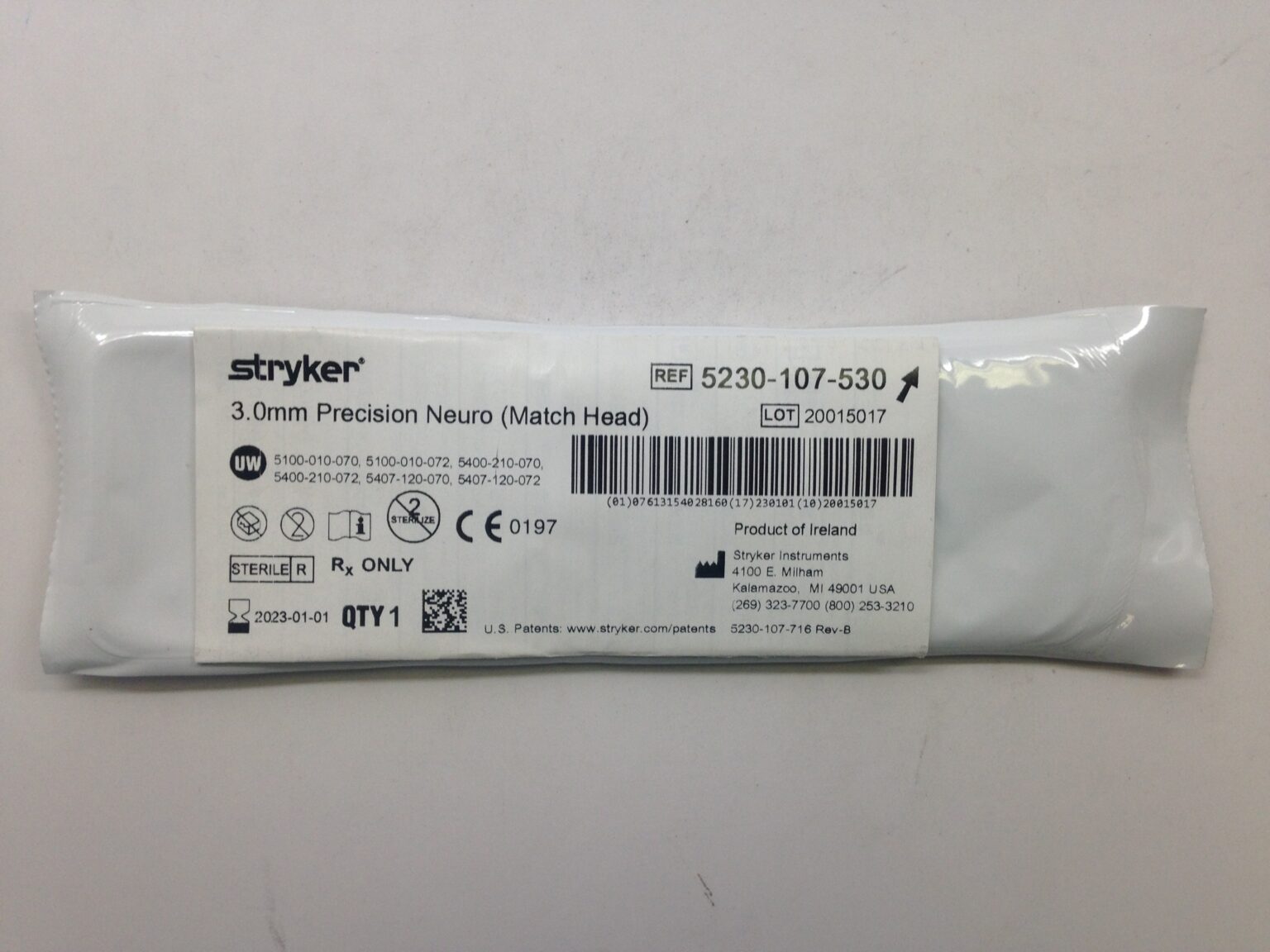 STRYKER 5230-107-530 Precision Neuro (Match Head) – GB TECH USA