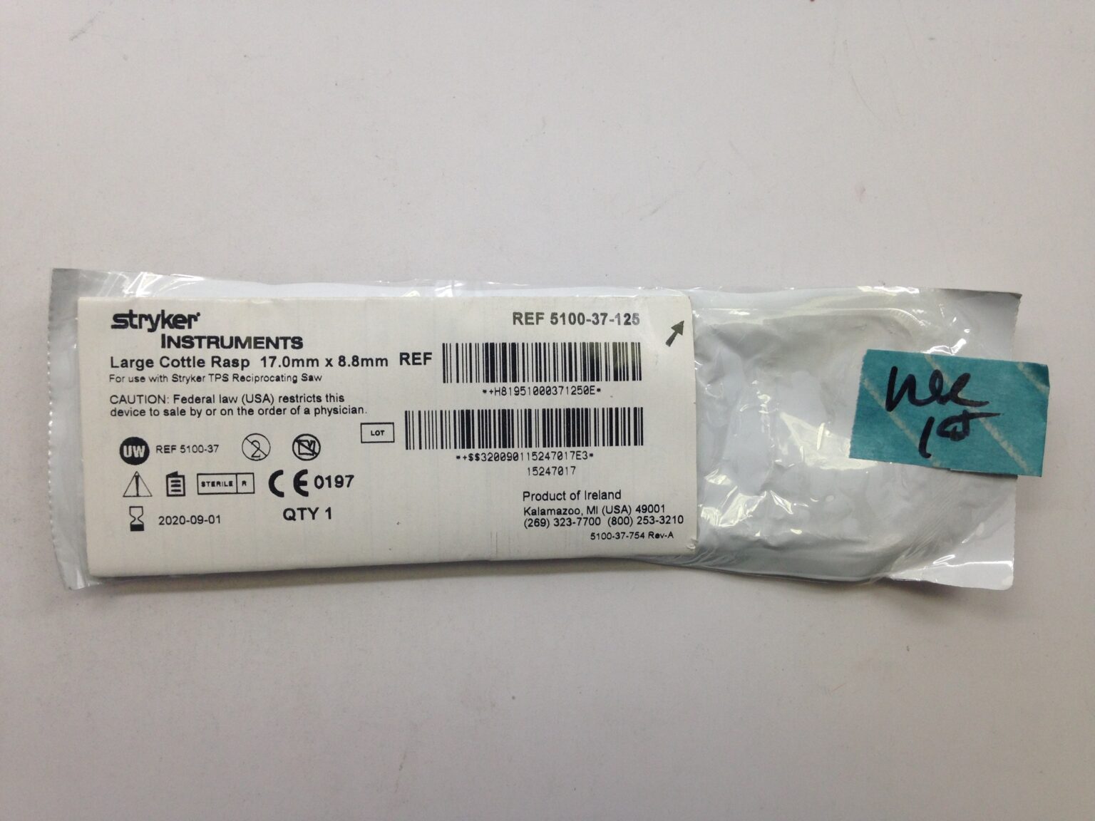 STRYKER 0277-096-276 Reciprocating Blade, Double Sided, Offset, 70.0 x ...