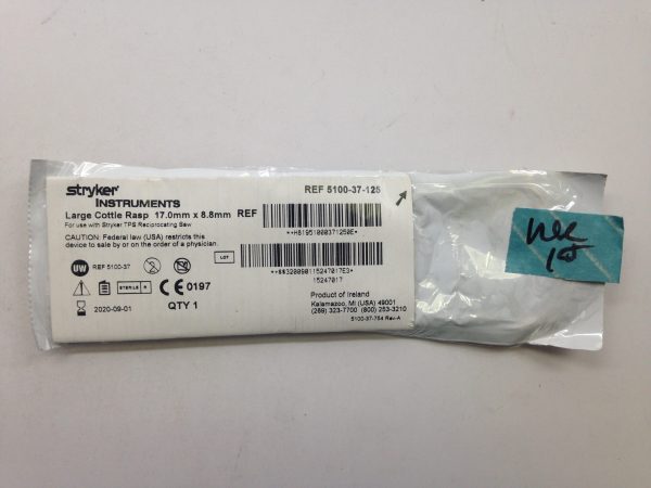 STRYKER 5100-37-125 Large Cattle Rasp, 17.0mm x 8.8mm (X) - GB TECH USA