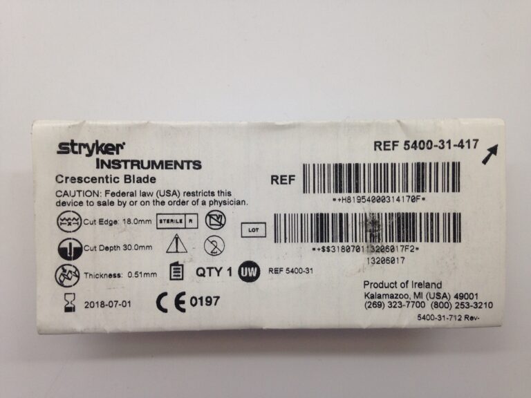 STRYKER 2296-003-109S2 Micro Sagittal Blade, 90 Degree Angle Offset, 14 ...