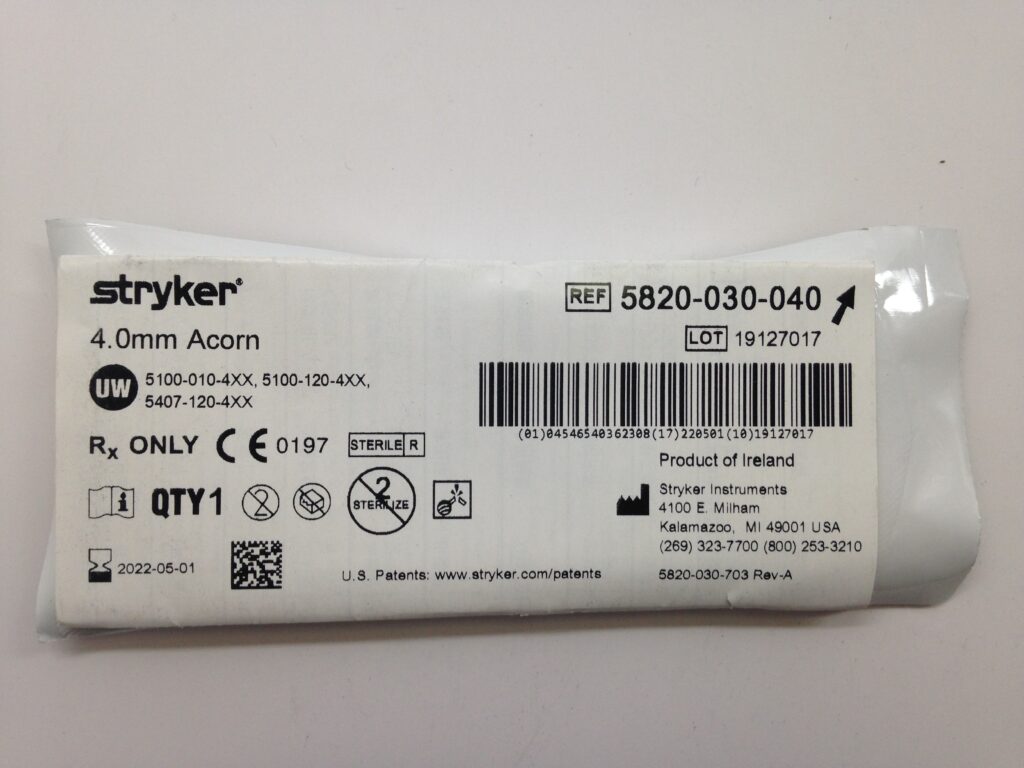 STRYKER 5820-030-040 Acorn Bur, 4.0mm - GB TECH USA