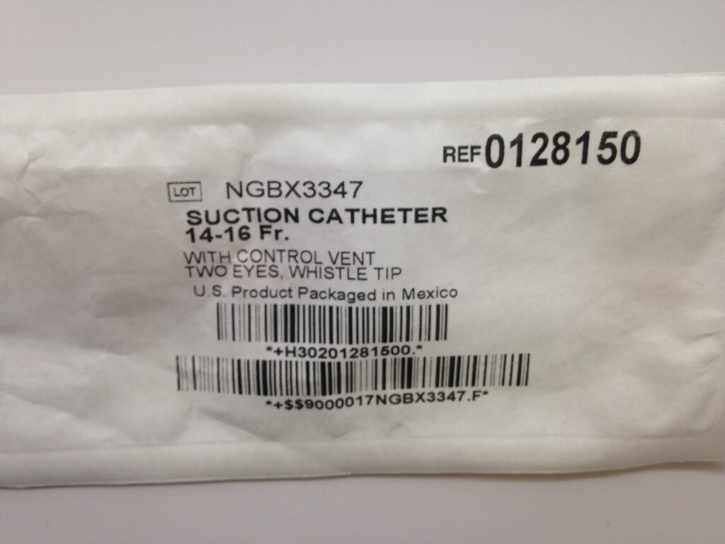 BARD 0128150 Suction Catheter With Control Vent Two Eyes, Whistle Tip ...