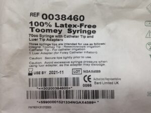 BARD 0038460 100% Latex-Free Toomey Syringe, 70cc Syringe With Catheter ...