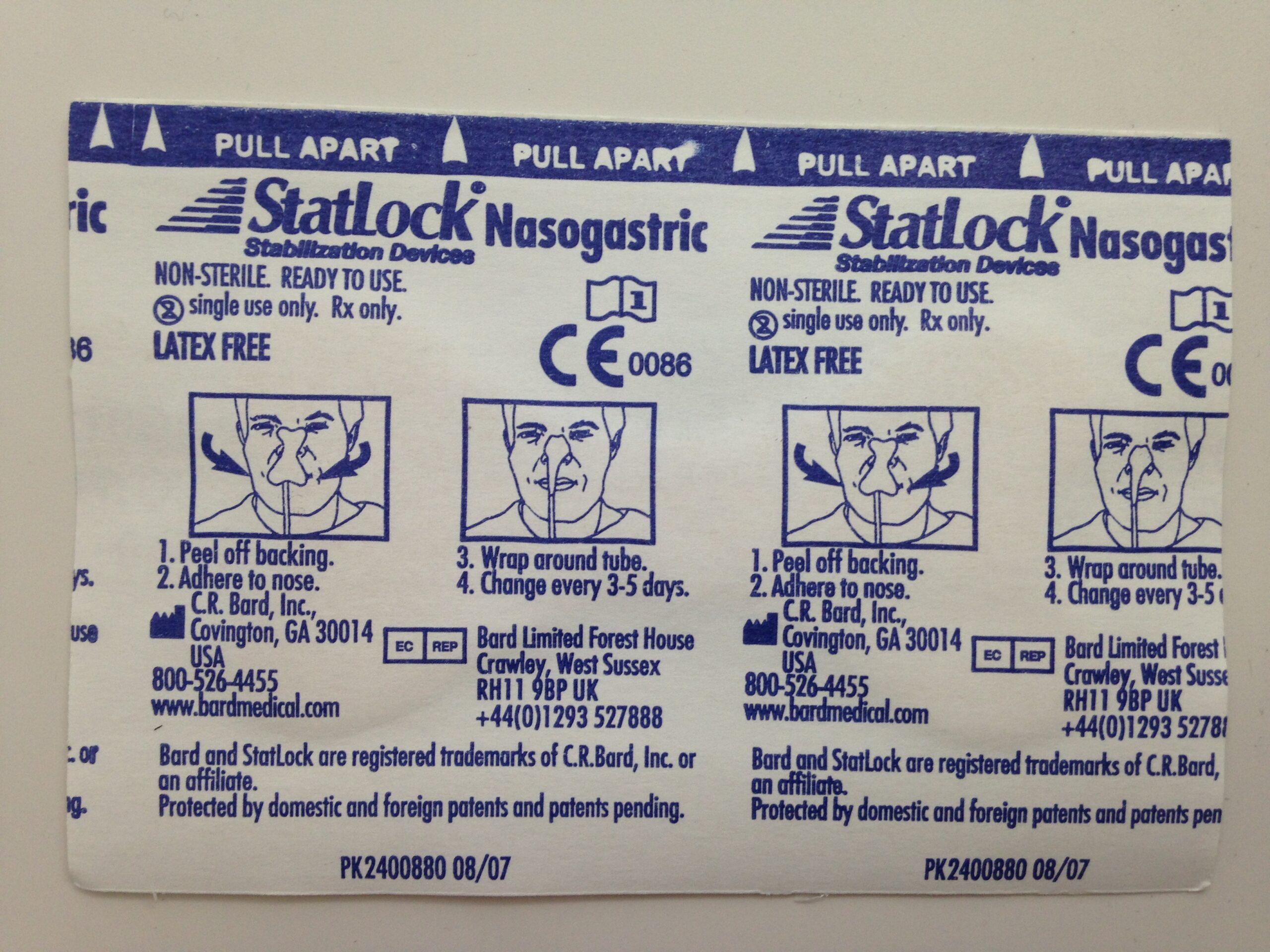 BARD NG0120 Statlock Nasogastric Stabilization Devices (17/Pack) - GB ...