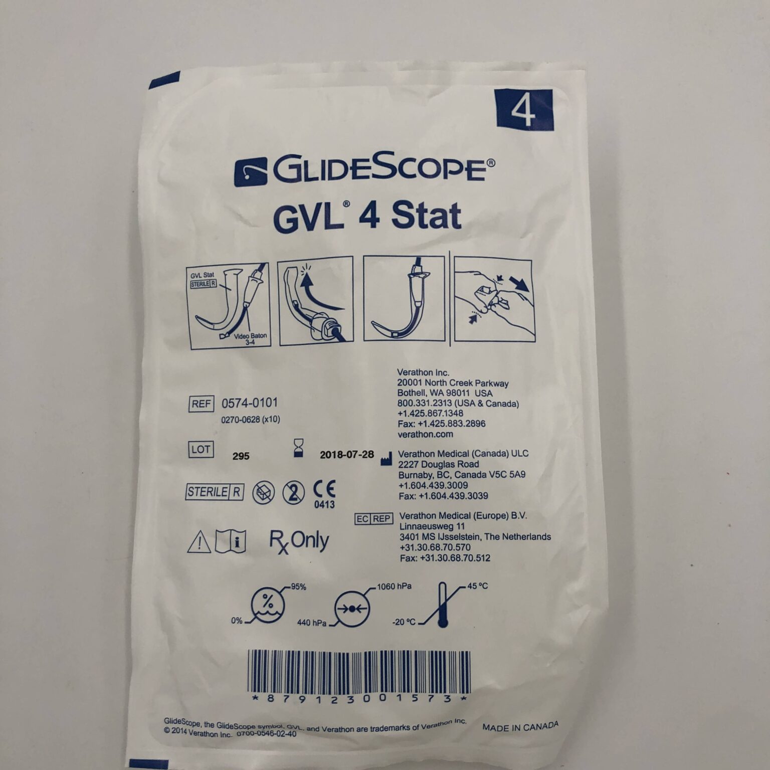VERATHON 0574-0101 GLIDESCOPE, Video Baton GVL 4 Stat (X) – GB TECH USA
