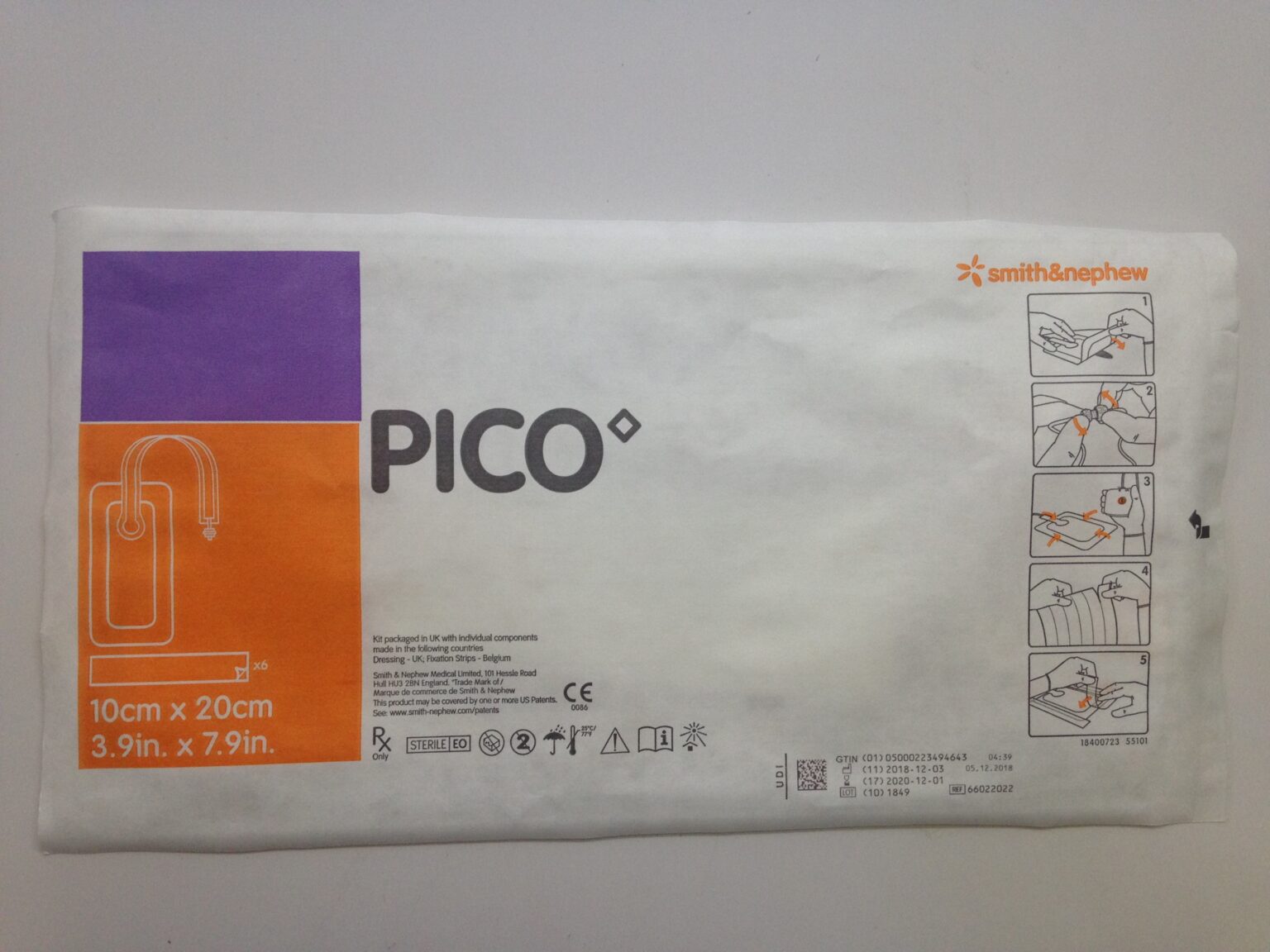 SMITH AND NEPHEW 66022022 PICO Wound Dressing Therapy System, 10cm x ...