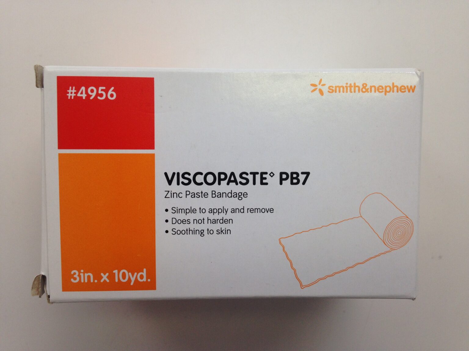SMITH AND NEPHEW 4956 Viscopaste PB7 Zinc Paste Bandage, 3in x 10yd (X ...