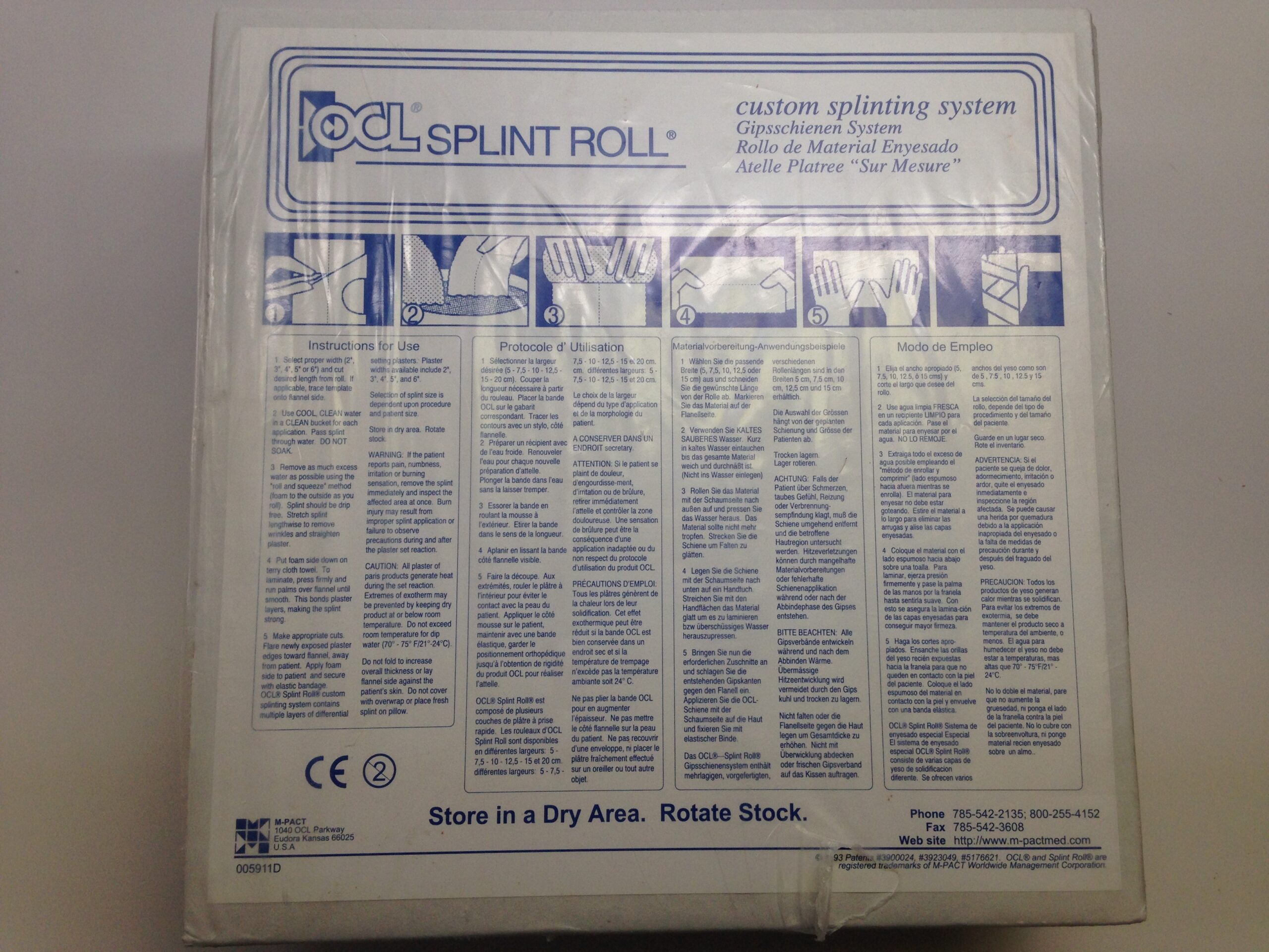 M-PACT MED SR315 OCL Splint Roll, 3" x 20' (7.5cm x 6m) - GB TECH USA