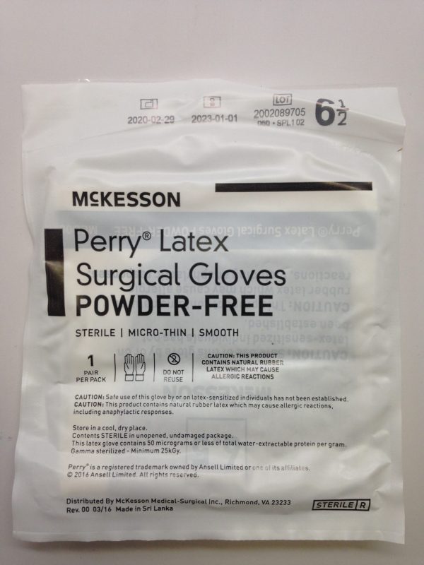 MCKESSON 20-1365N Perry Latex Surgical Gloves, Powder-Free (10/Lot ...