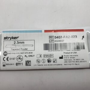 STRYKER 5407-FA2-023 Tapered Router, 2.3mm - GB TECH USA