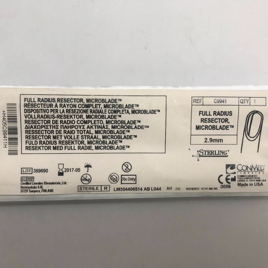 CONMED C9941 Full Radius Resector, Microblade, 2.9mm (X) - GB TECH USA