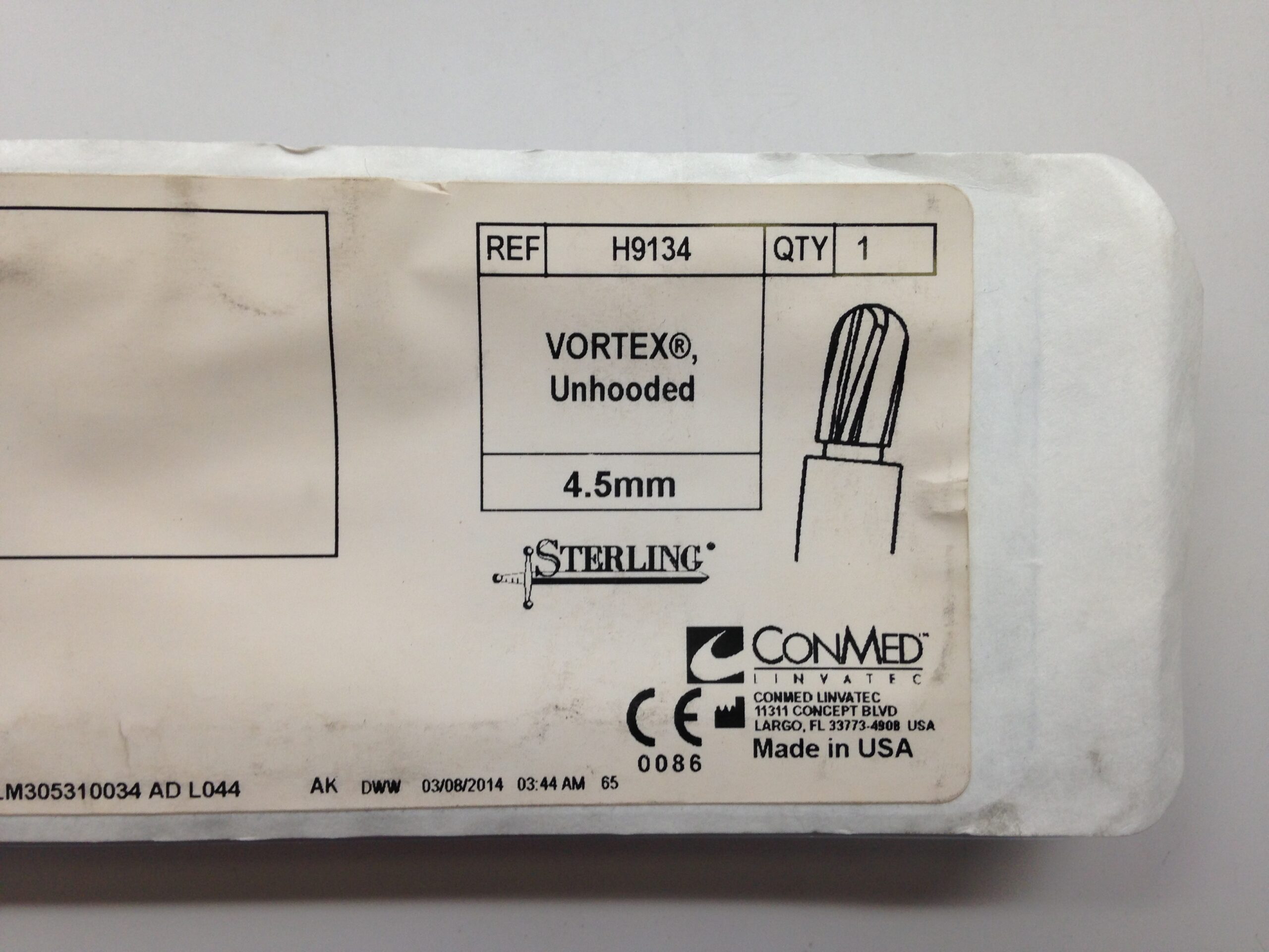CONMED H9134 Vortex Unhooded Blade, 4.5mm – GB TECH USA