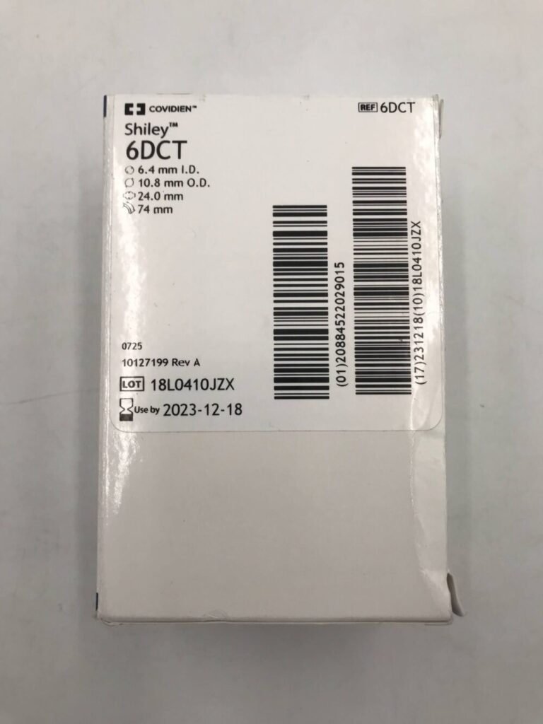 COVIDIEN 6DCT Shiley Tracheostomy Tube Cuffed With Disposable Inner ...