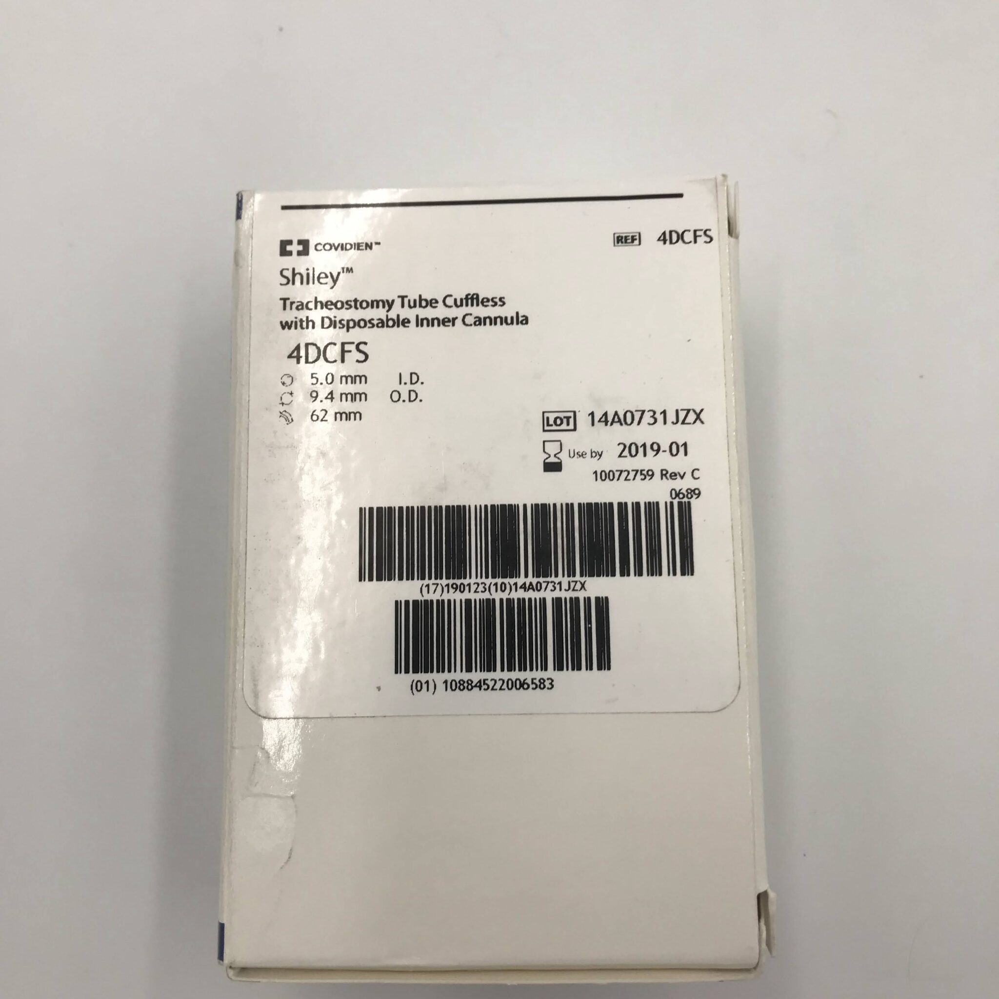 COVIDIEN 4DCFS Shiley Tracheostomy Tube Cuffless With Disposable Inner ...