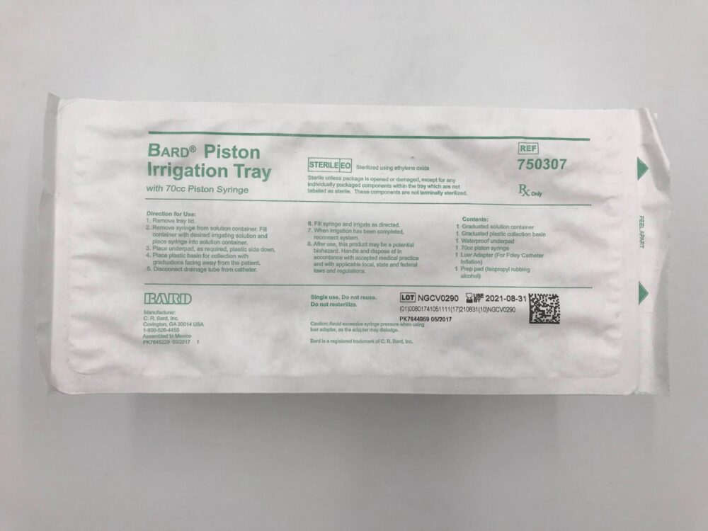 BARD 750307 Piston Irrigation Tray With 70cc Piston Syringe (X) - GB ...