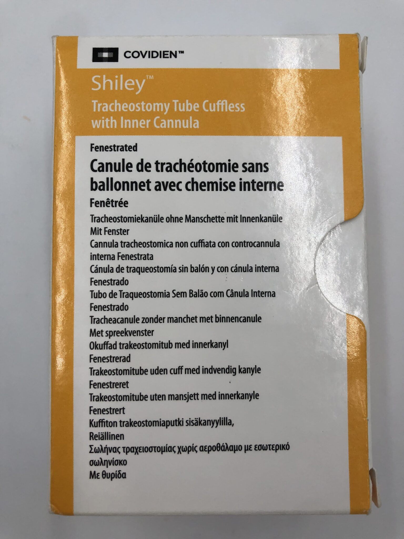 COVIDIEN 8CFN Shiley Tracheostomy Tube Cuffless With Inner Cannula ...